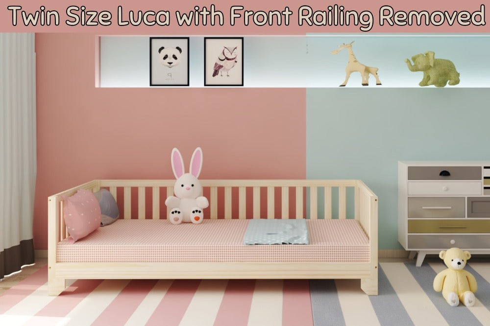 🛏️ Luca Montessori Floor Bed With Rails: Safe And Stylish – Custom Kids ...