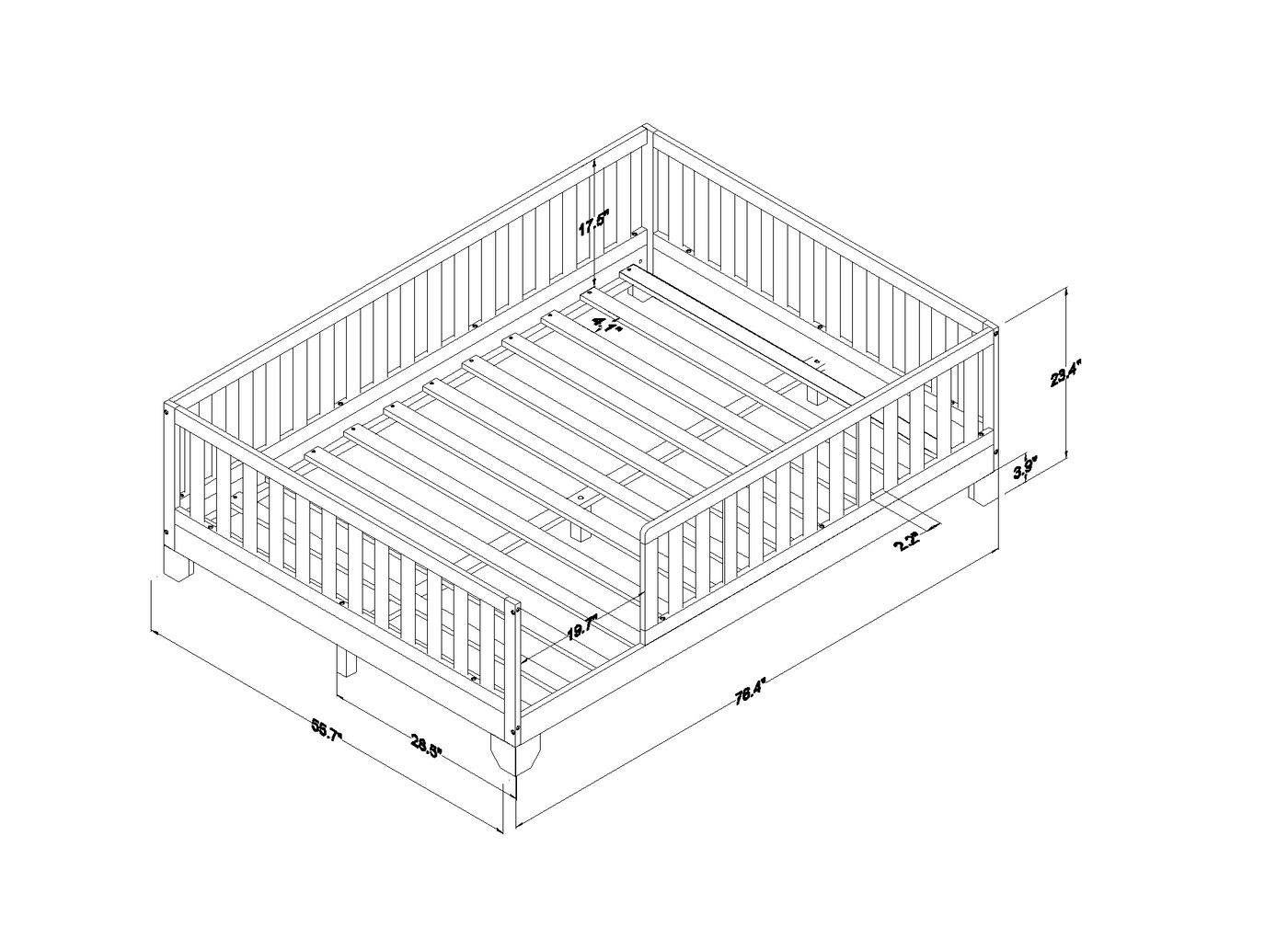 🛏️ Luca Montessori Floor Bed With Rails: Safe And Stylish – Custom Kids ...