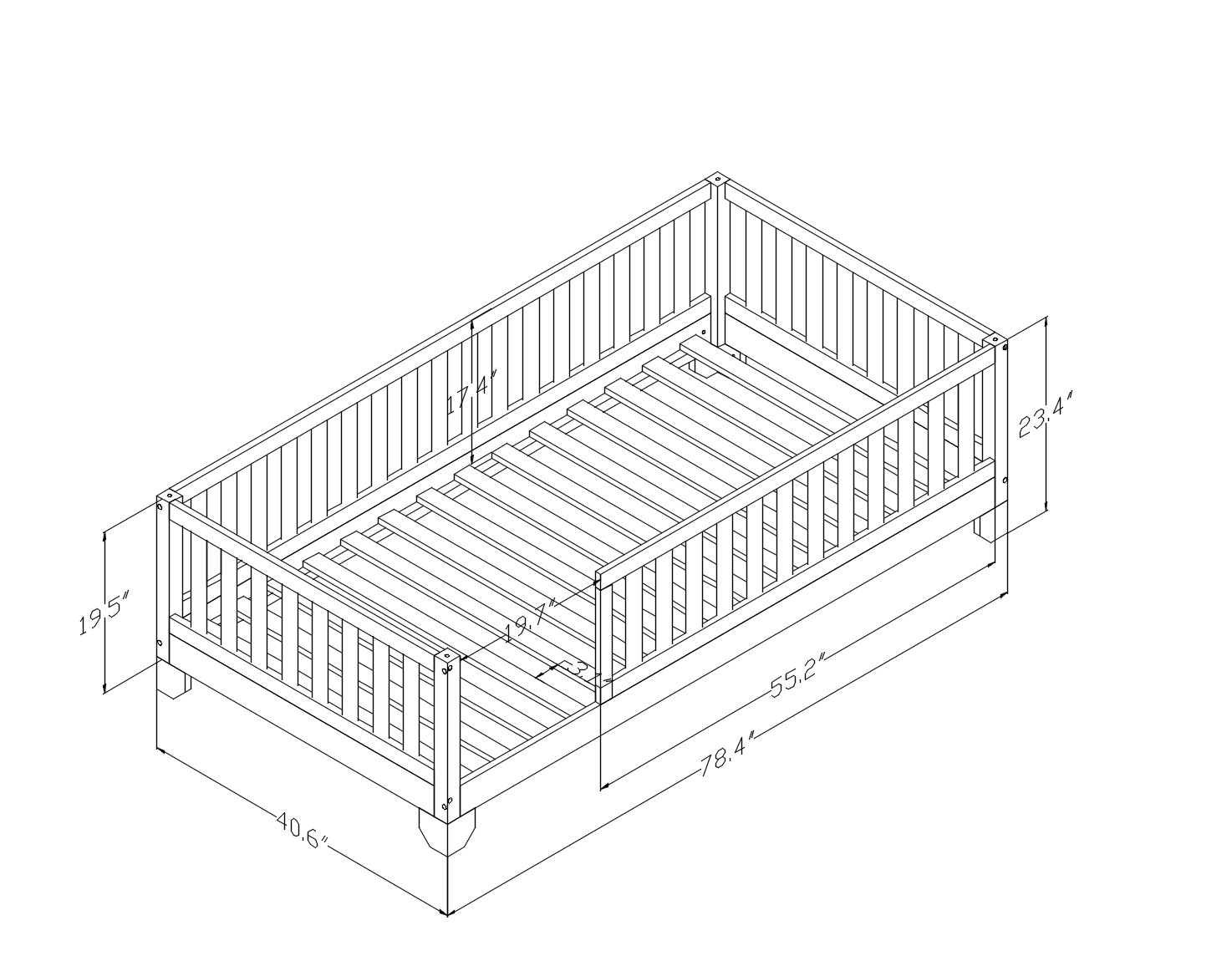 🛏️ Luca Montessori Floor Bed With Rails: Safe And Stylish – Custom Kids ...
